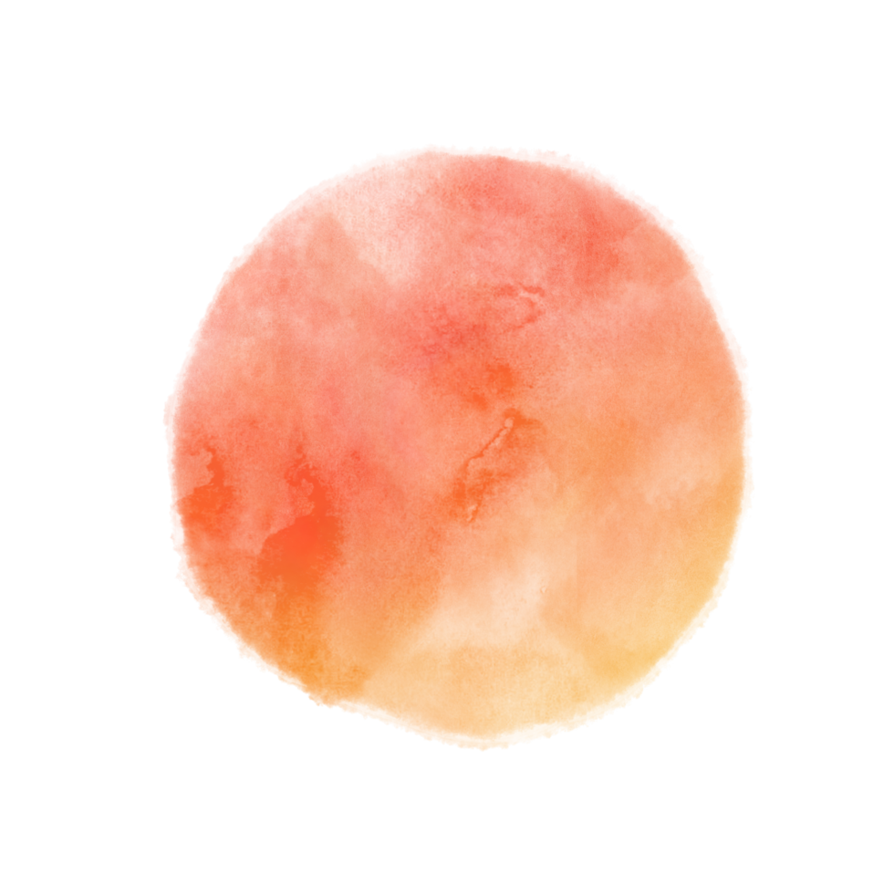 Pink and orange color hand drawn watercolor liquid stain for decorate ...