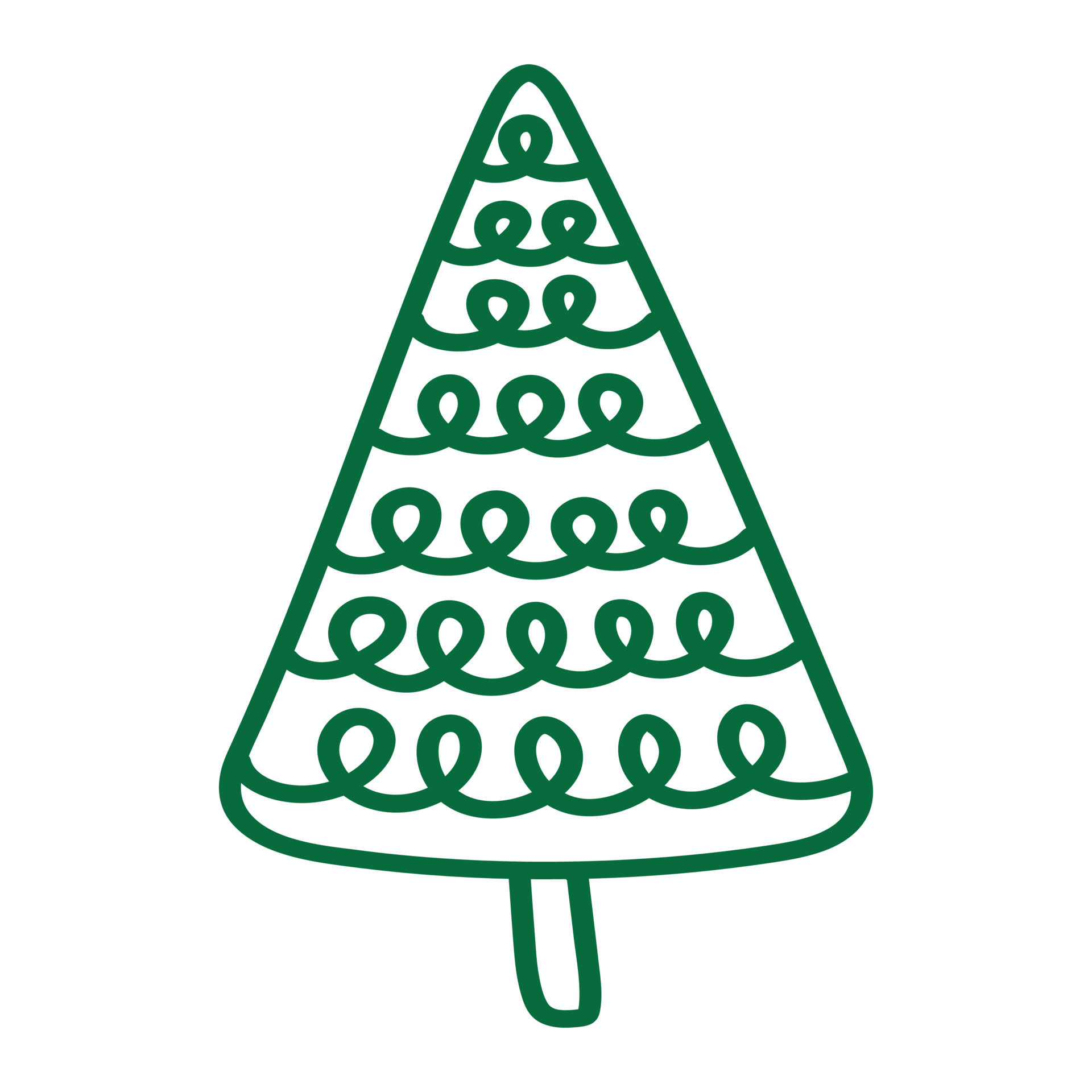 Cute simple doodle Christmas tree 10884326 Vector Art at Vecteezy