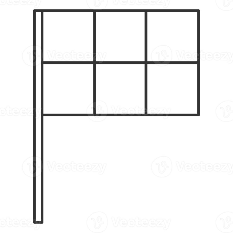 Racing Flag Icon In Outline Style 10884784 Png