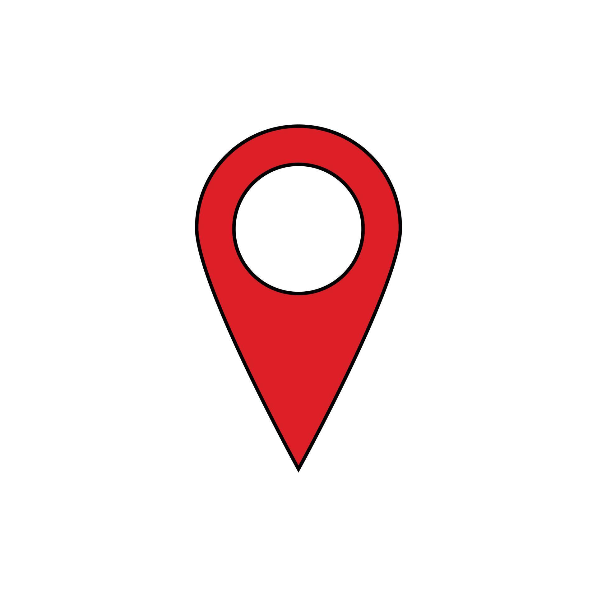 Vector location icon. Modern map pin place marker. Navigation map, gps, direction, place ...