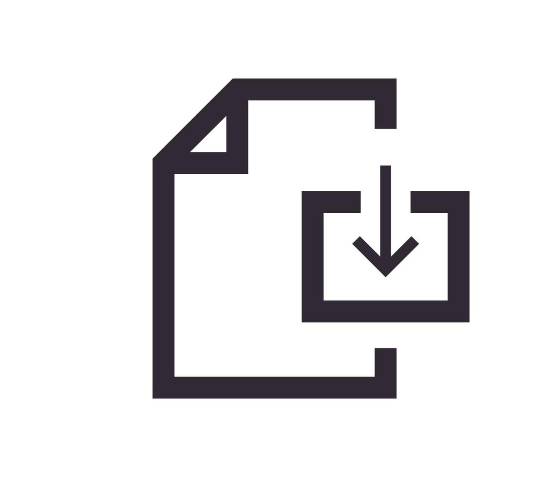 Document symbol and paper icon simple outline linear vector. 10886518 ...