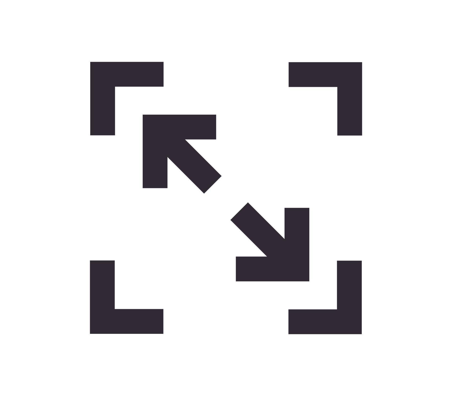 Scaling symbol and sizing arrow icon simple outline linear vector. 10886529 Vector Art at Vecteezy