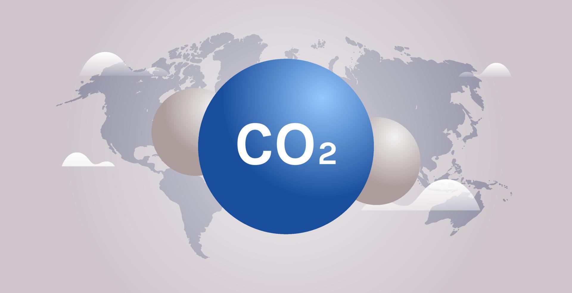 moléculas de gas tóxico de dióxido de carbono co2 en el concepto de reducción de emisiones del ...