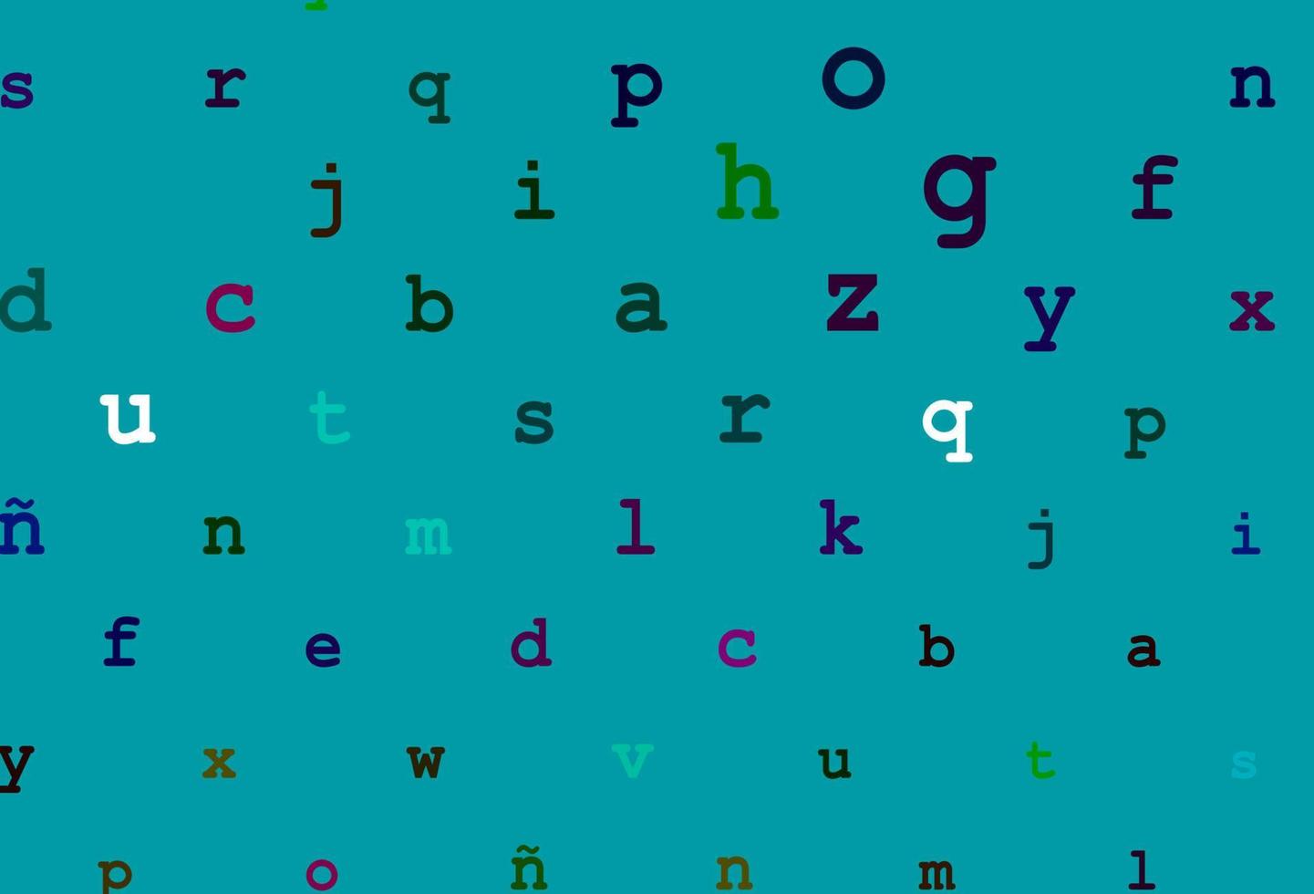 Dark multicolor, rainbow vector texture with ABC characters. 10887944 ...