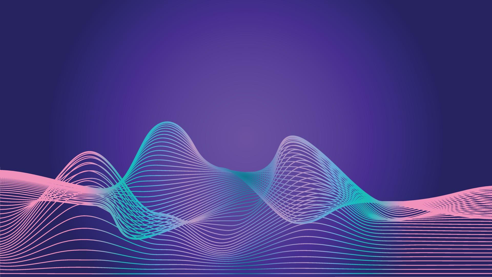 Gradient background with dynamic wave lines for wallpaper presentation ...