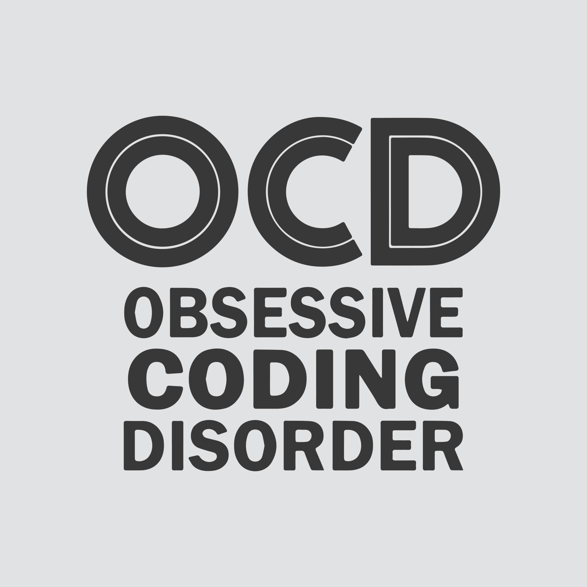 Obsessive Coding Disorder 10889960 Vector Art at Vecteezy