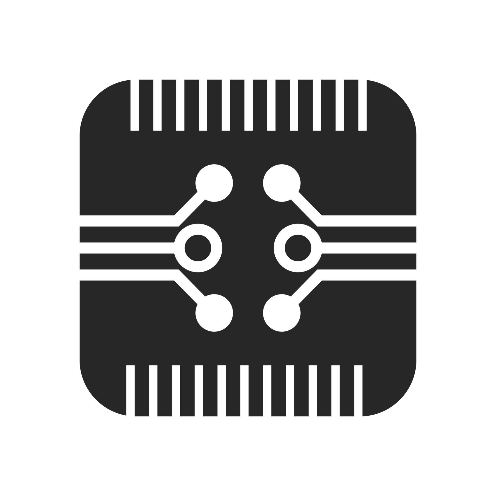 Cpu chip technology vector digital electronic. Computer processor illustration board icon and ...