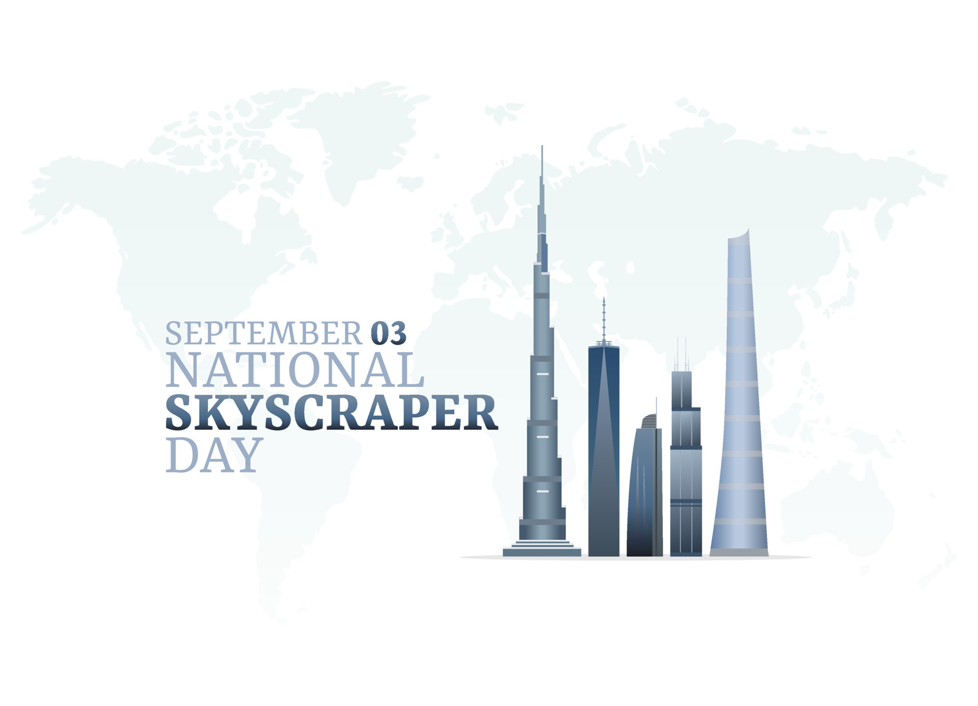 vector graphic of national skyscraper day good for national skyscraper day celebration. flat ...