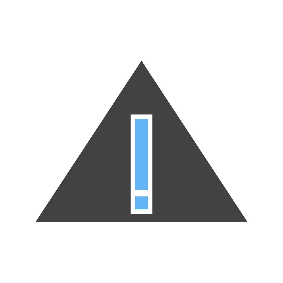 Warning Glyph Blue And Black Icon 10892809 Vector Art At Vecteezy