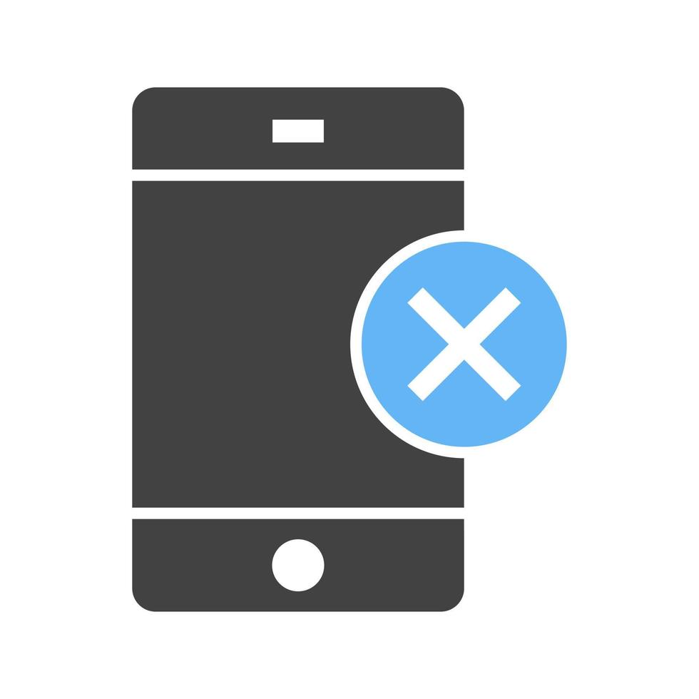 Invalid Device Glyph Blue And Black Icon 10894752 Vector Art At Vecteezy
