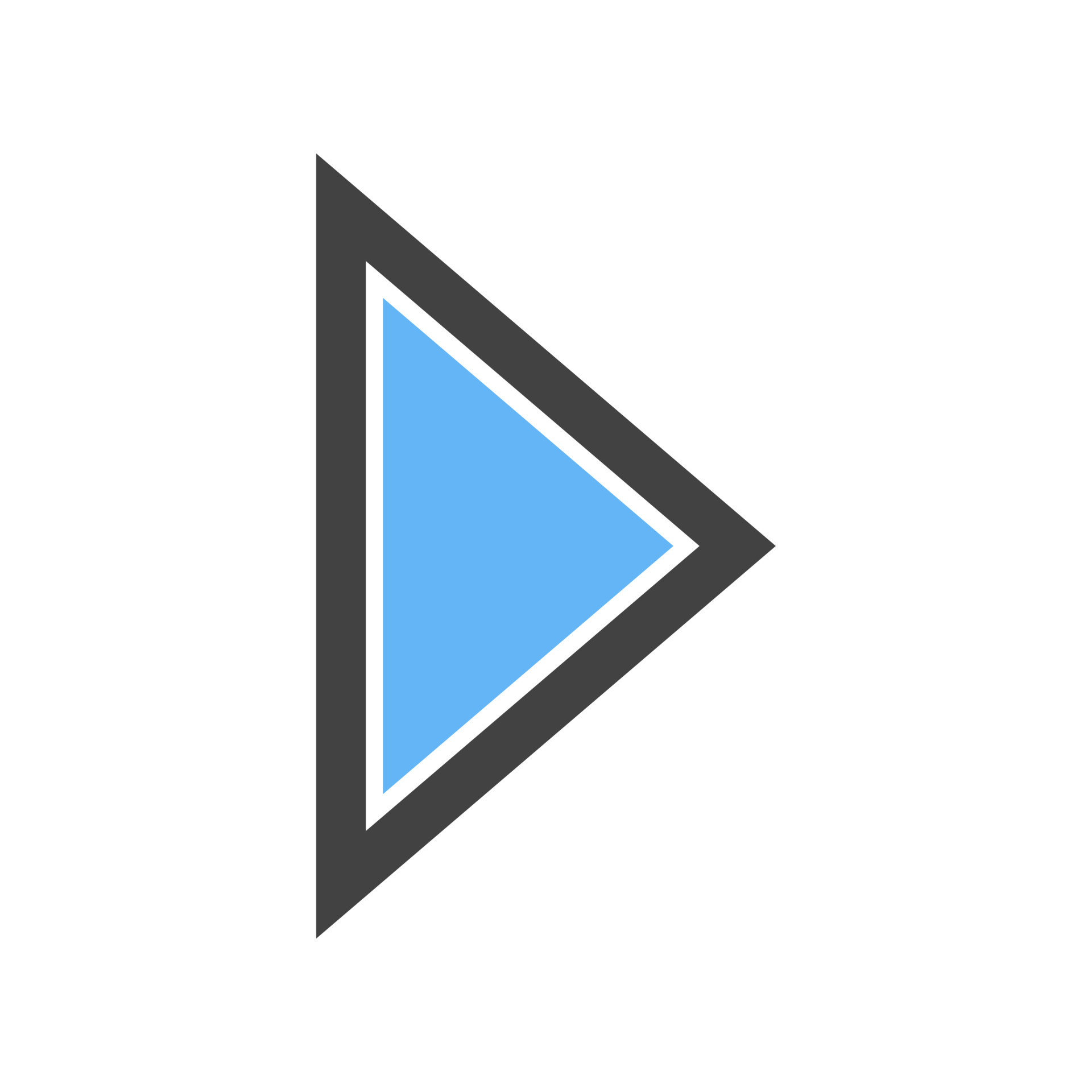 Triangle Arrow Right Glyph Blue and Black Icon 10895272 Vector Art at ...