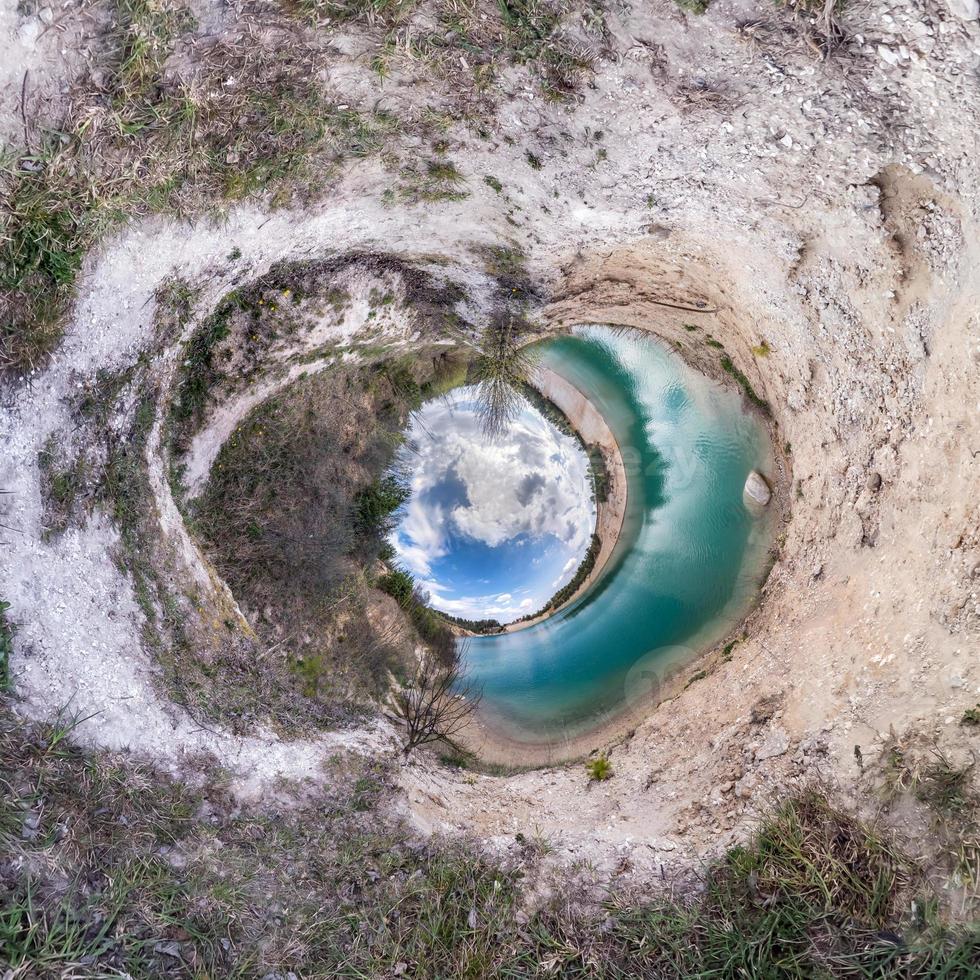 Blue Little Planet Inversion Of Tiny Planet Transformation Of Spherical Panorama 360 Degrees