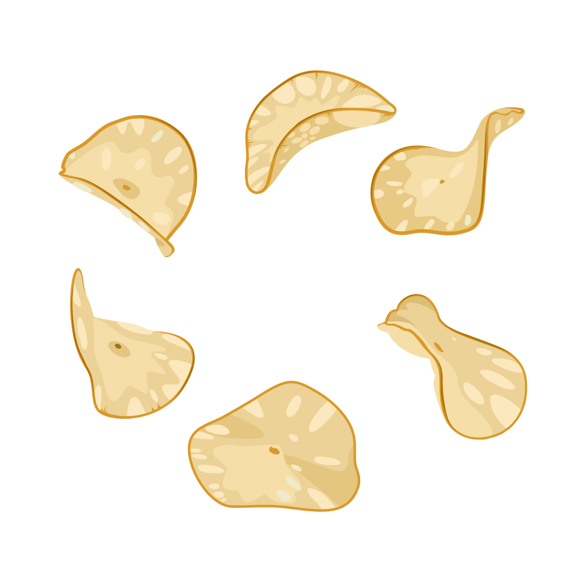 Vector Illustration Cassava Chips Snacks Isolated On White Background 10906041 Vector Art At