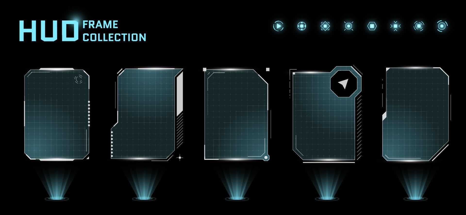 HUD digital futuristic user interface square frame set. Sci Fi high ... HUD digital futuristic user interface square frame set. Sci Fi high ...