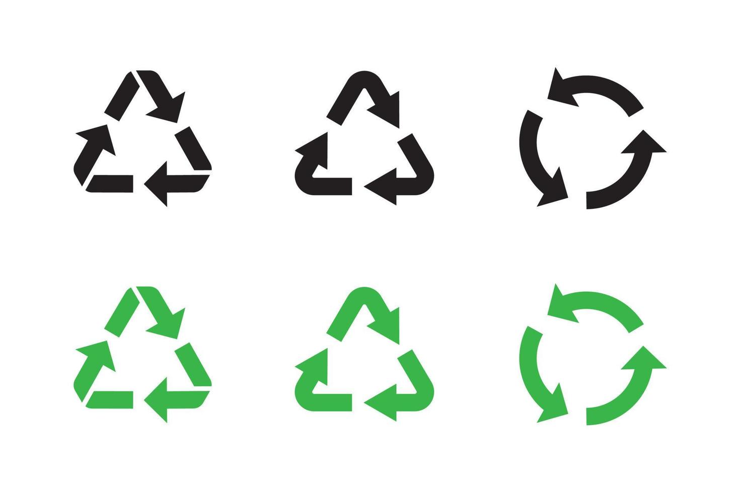 Recycle Icon Set Vector Graphic Illustration Flat Style Design Suitable For Website Design