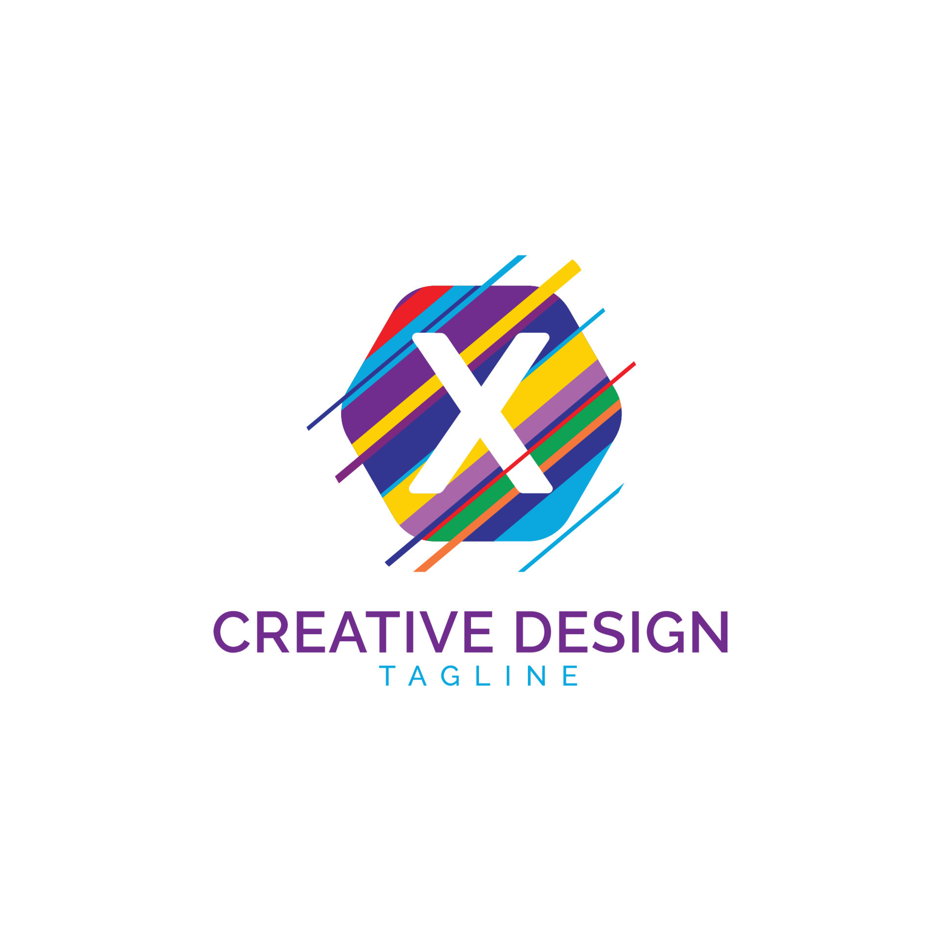 plantilla de logotipo de hexágono de letra x moderna 10915632 Vector en ...