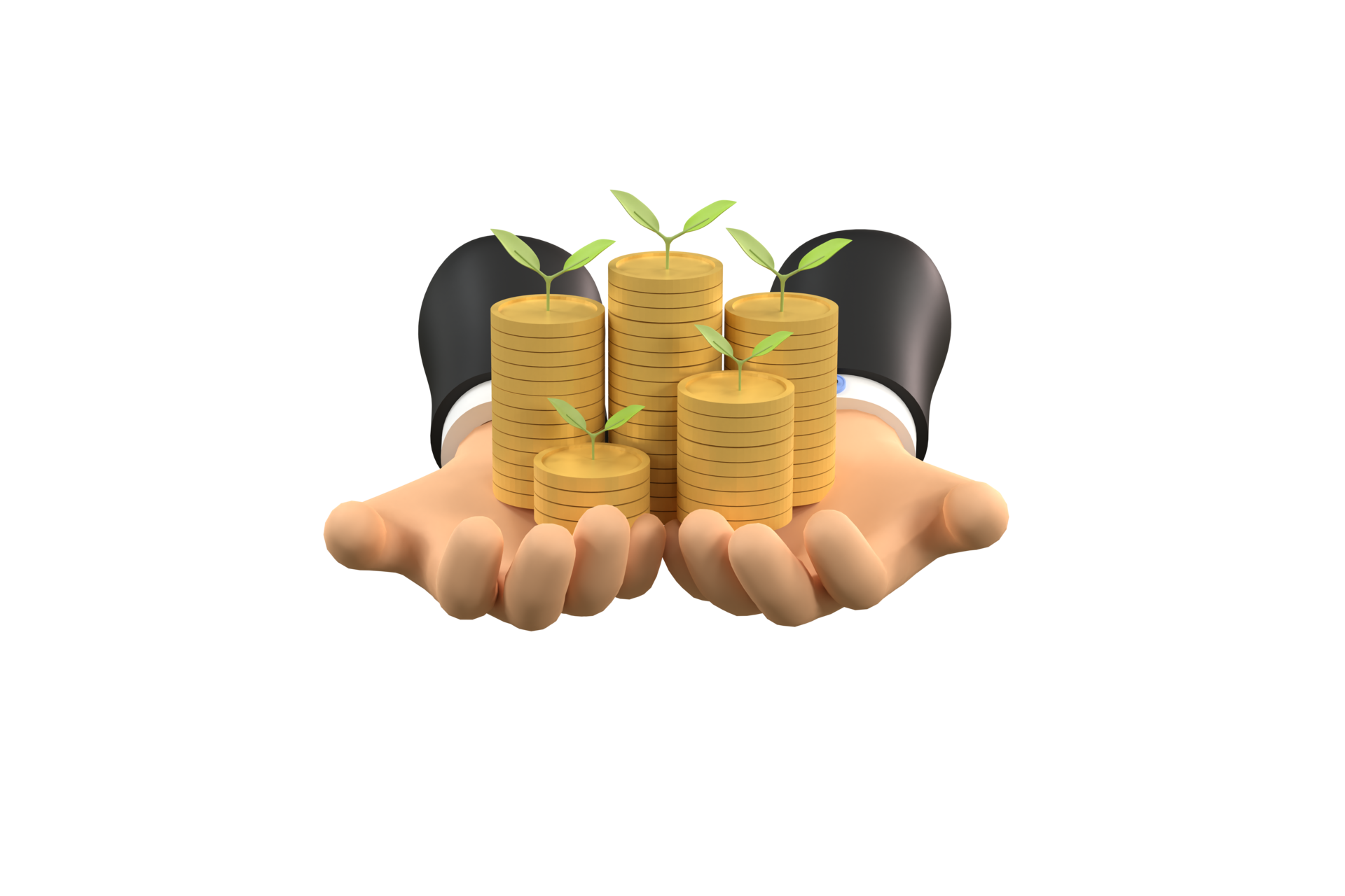 monedas en dibujos animados de manos. concepto de ahorro de dinero ... monedas en dibujos animados de manos. concepto de ahorro de dinero ...