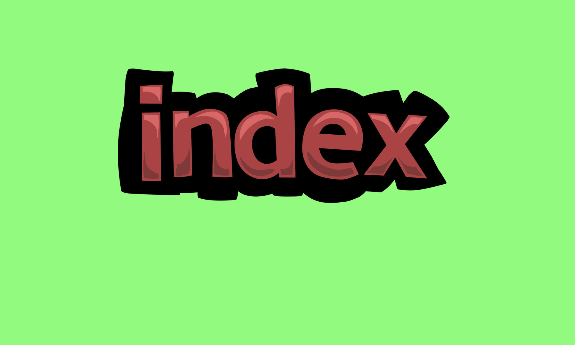 Index Writing Vector Design On A Green Background 10917162 Vector Art