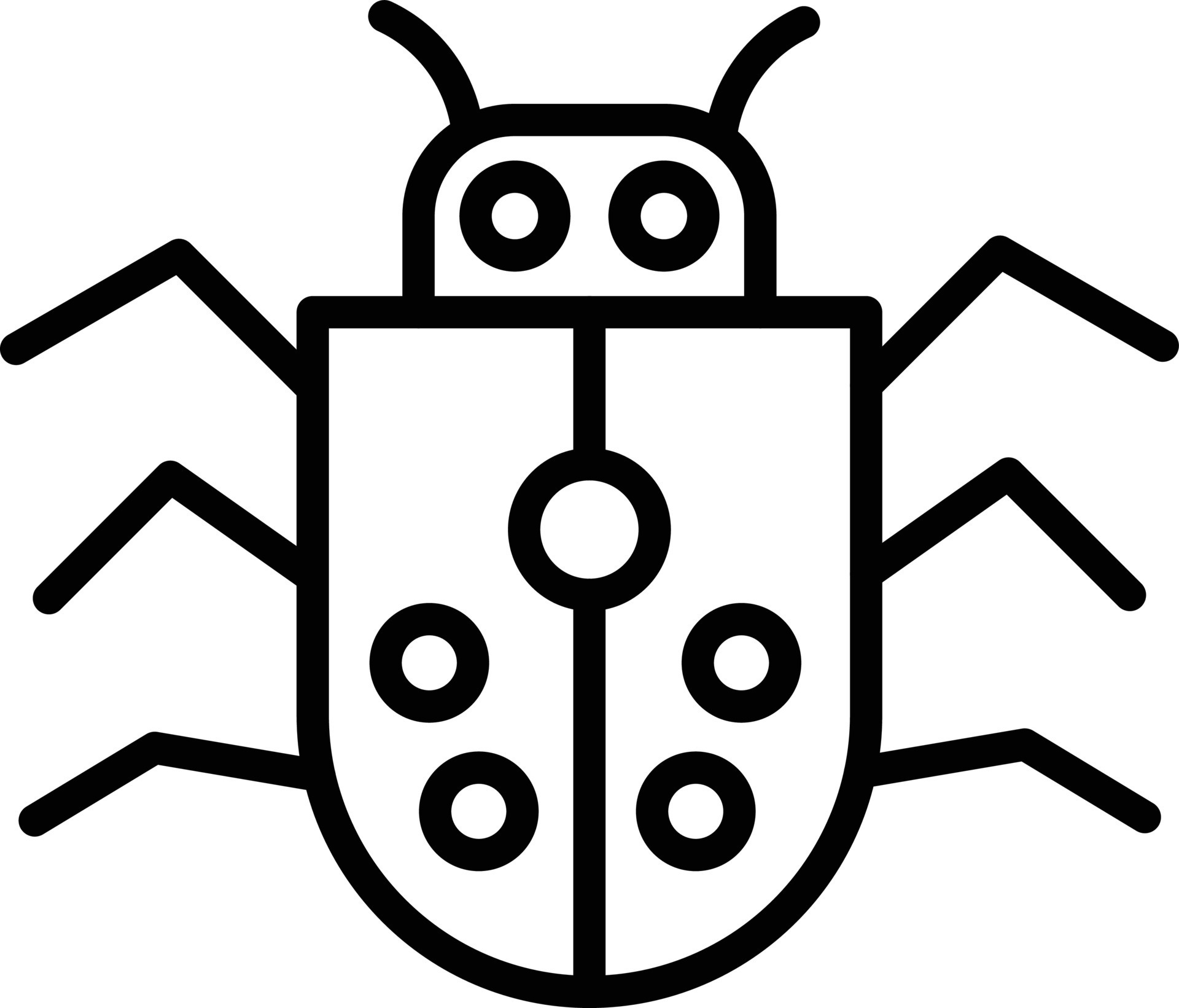 Bug Line Icon 10918412 Vector Art at Vecteezy