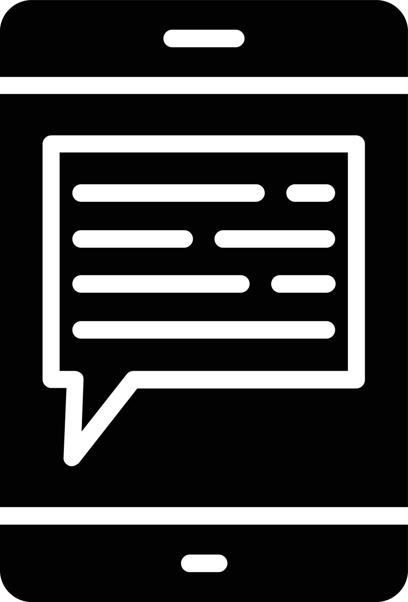 Message Glyph Icon 10919046 Vector Art at Vecteezy