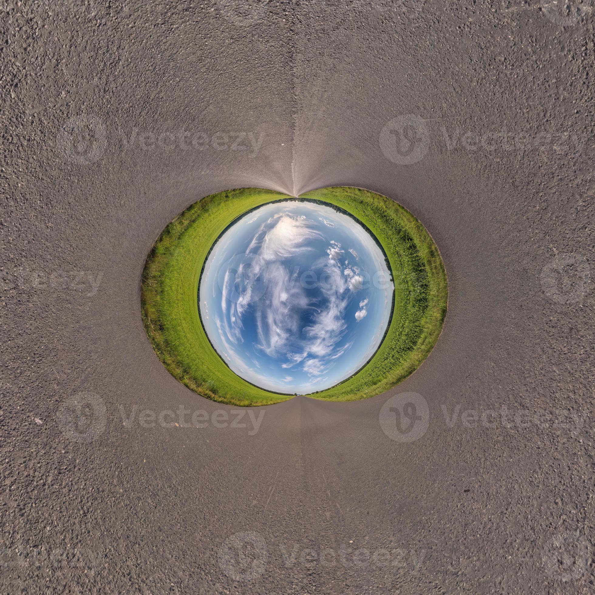 Inversion of blue little planet transformation of spherical panorama ...
