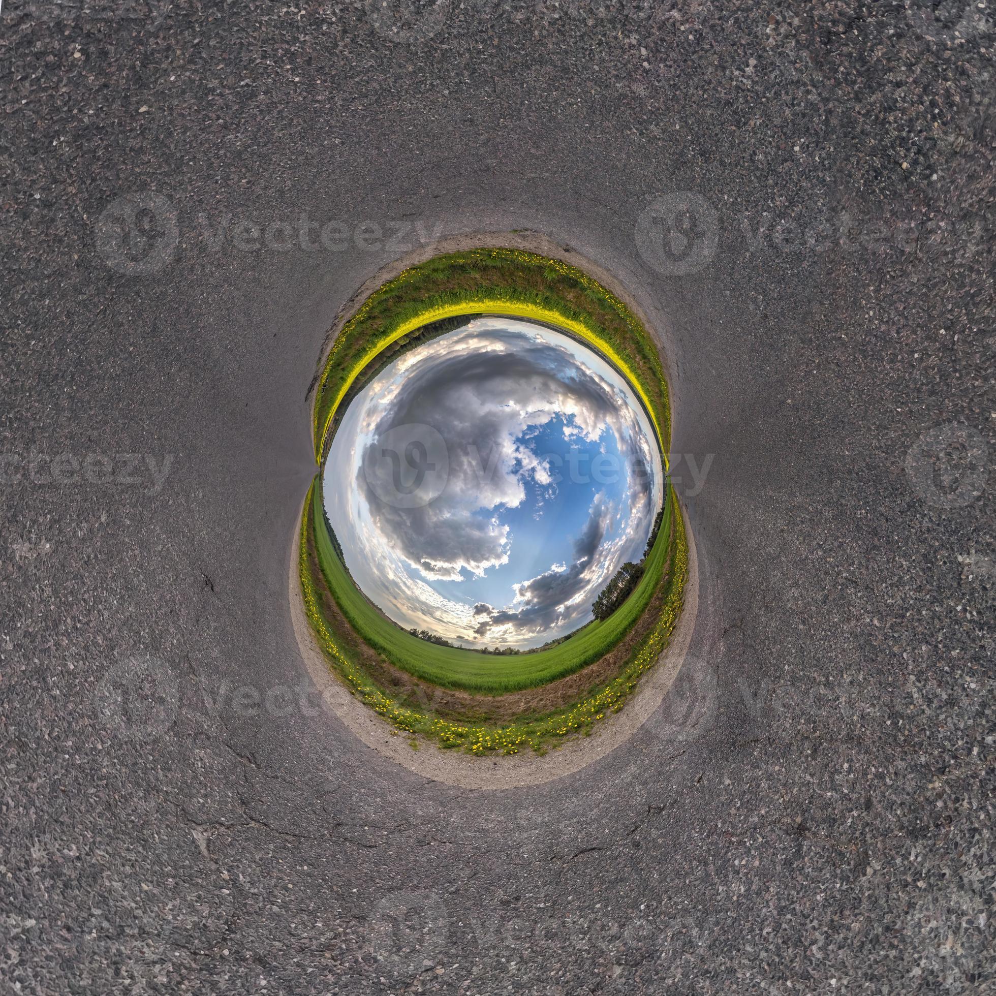 Inversion of blue little planet transformation of spherical panorama ...