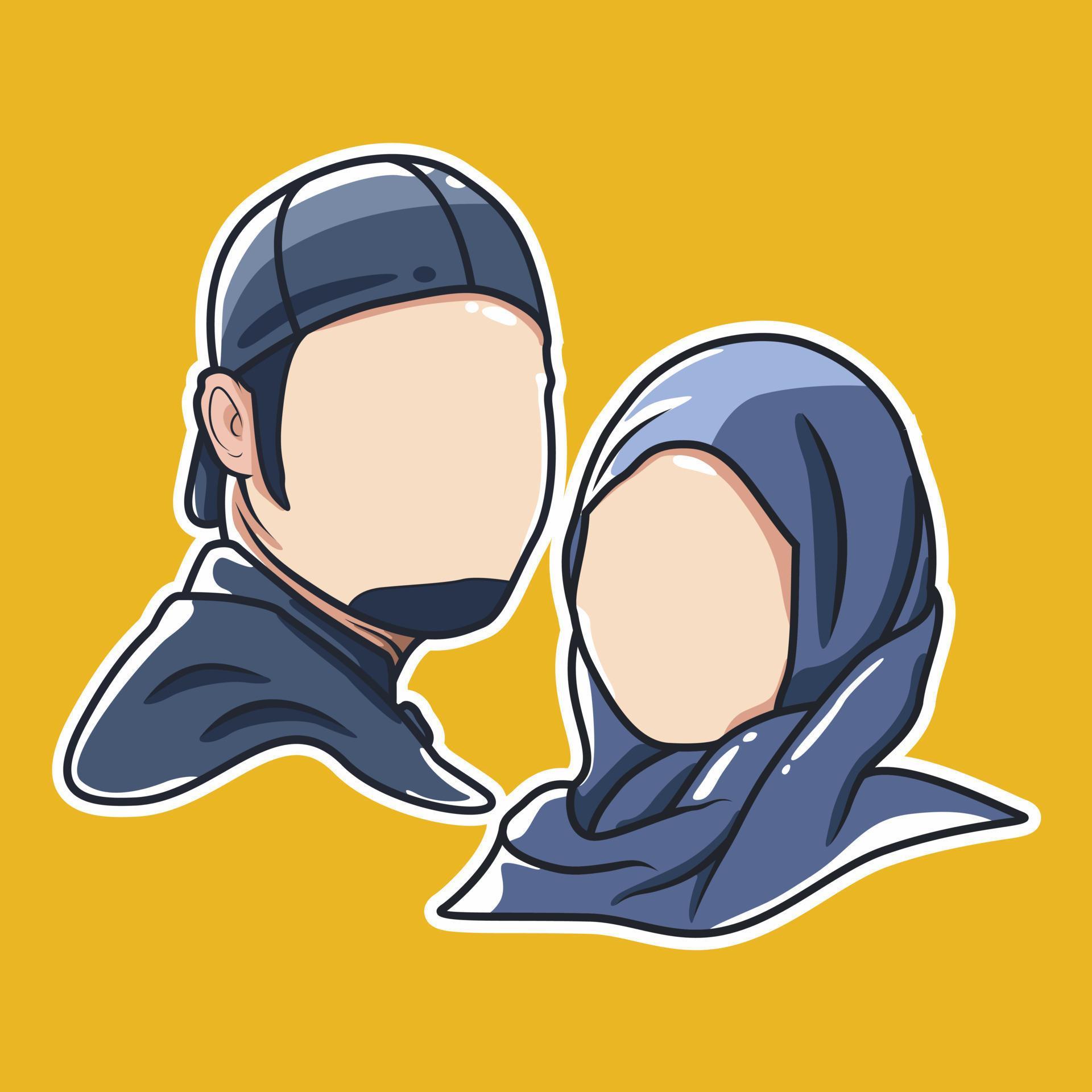 illustration of couple muslim 10920566 Vector Art at Vecteezy