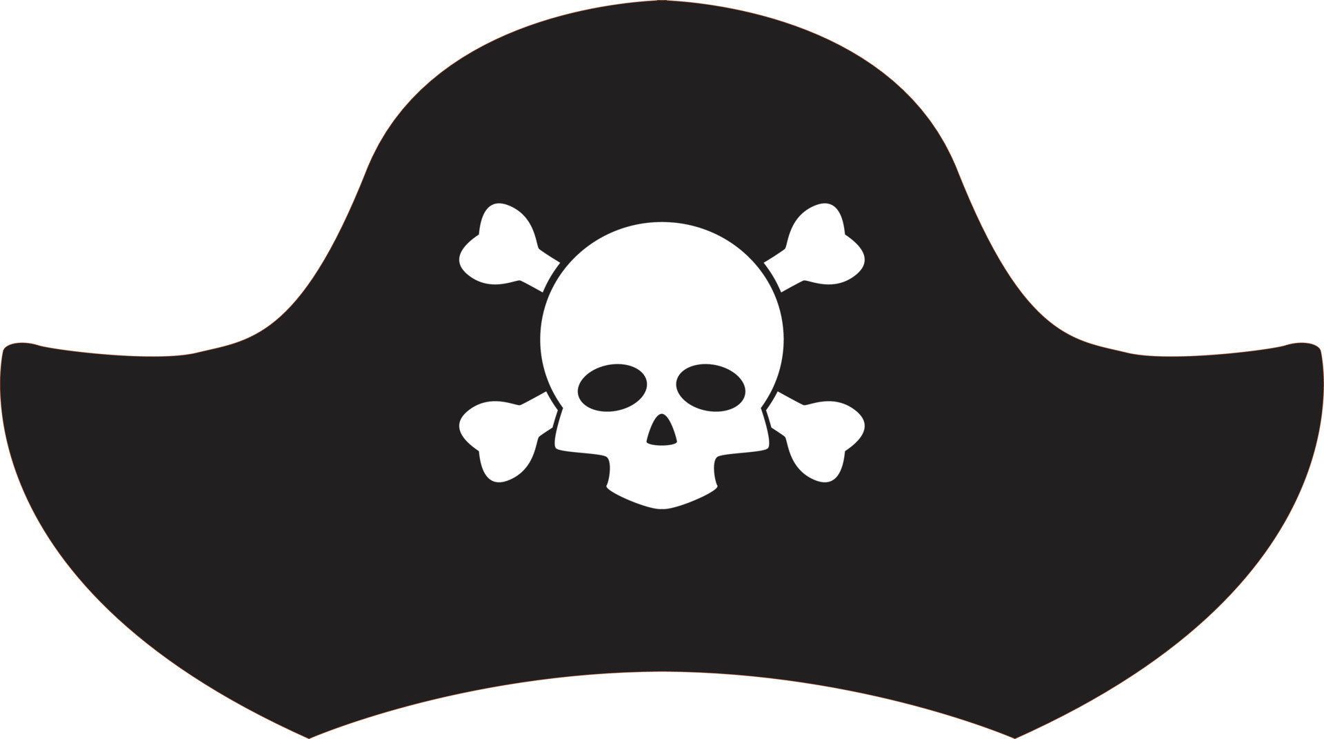 Pirate Hat Icon On White Background Pirate Hat With Skull And