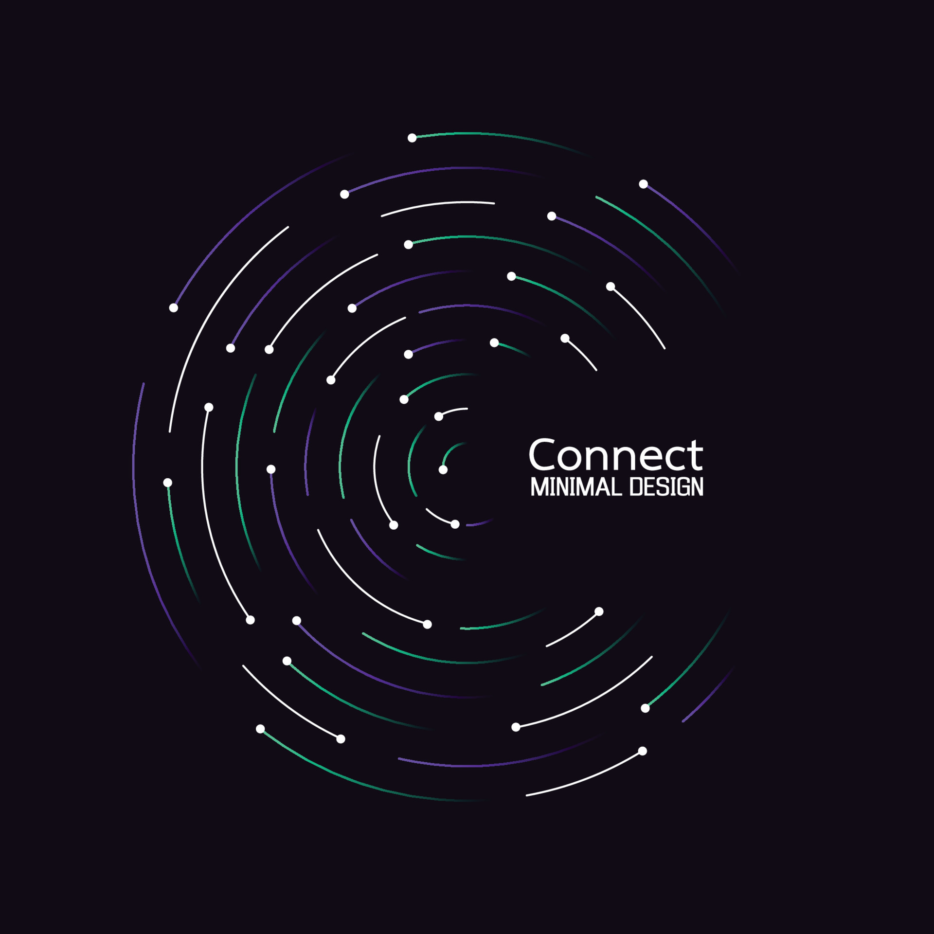 Data flow technology network connection. Abstract radial vortex circular trail background. Icon ...