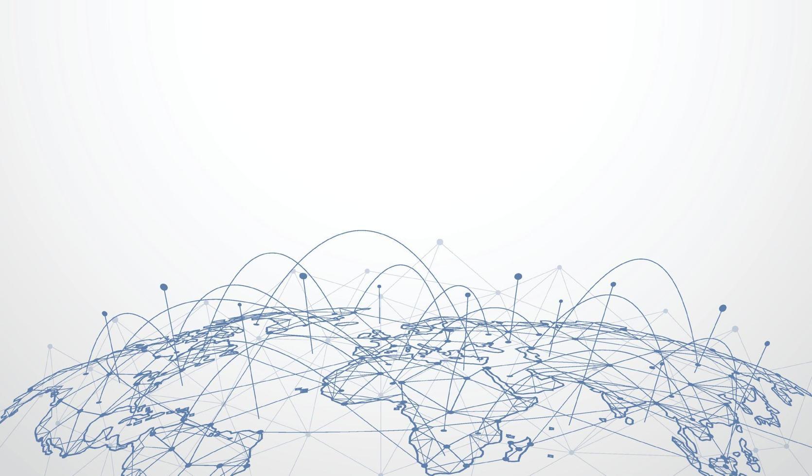 Global network connection. World map point and line composition concept of global business ...