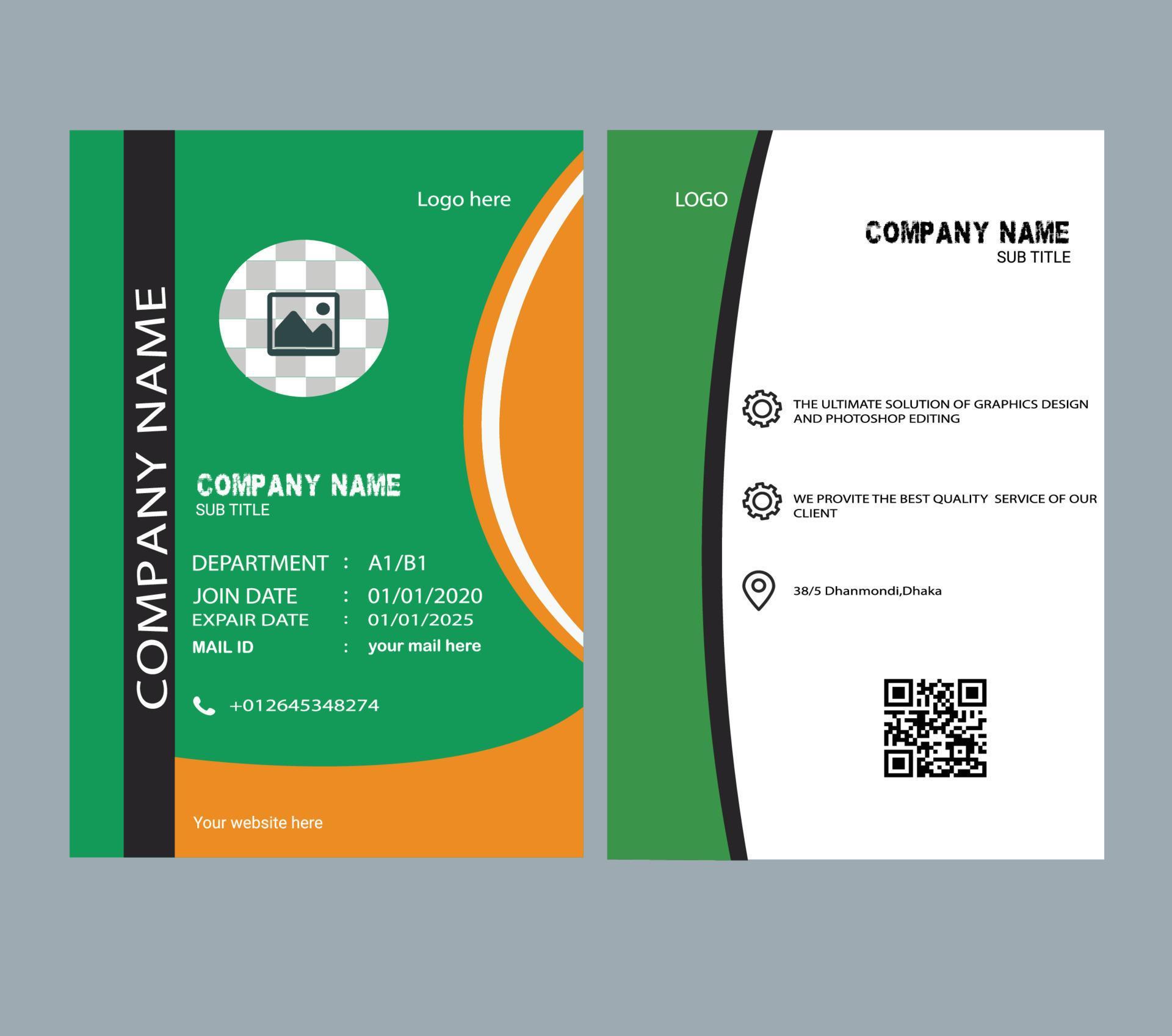 Unique Id Card Design For Identity 10922707 Vector Art At Vecteezy