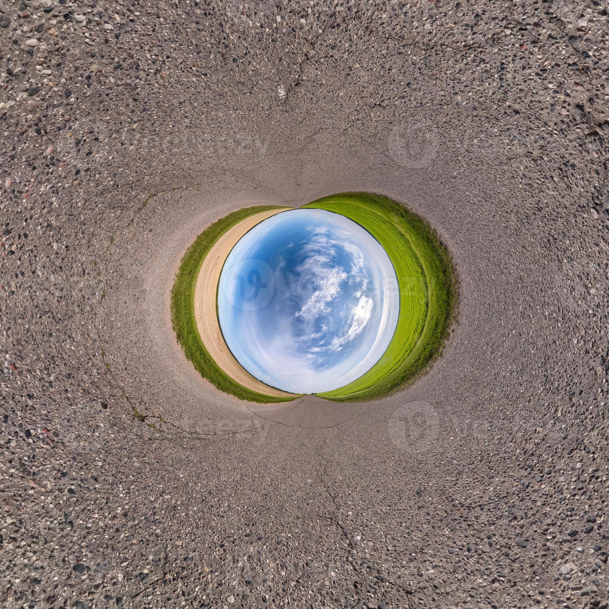 Inversion of blue little planet transformation of spherical panorama ...