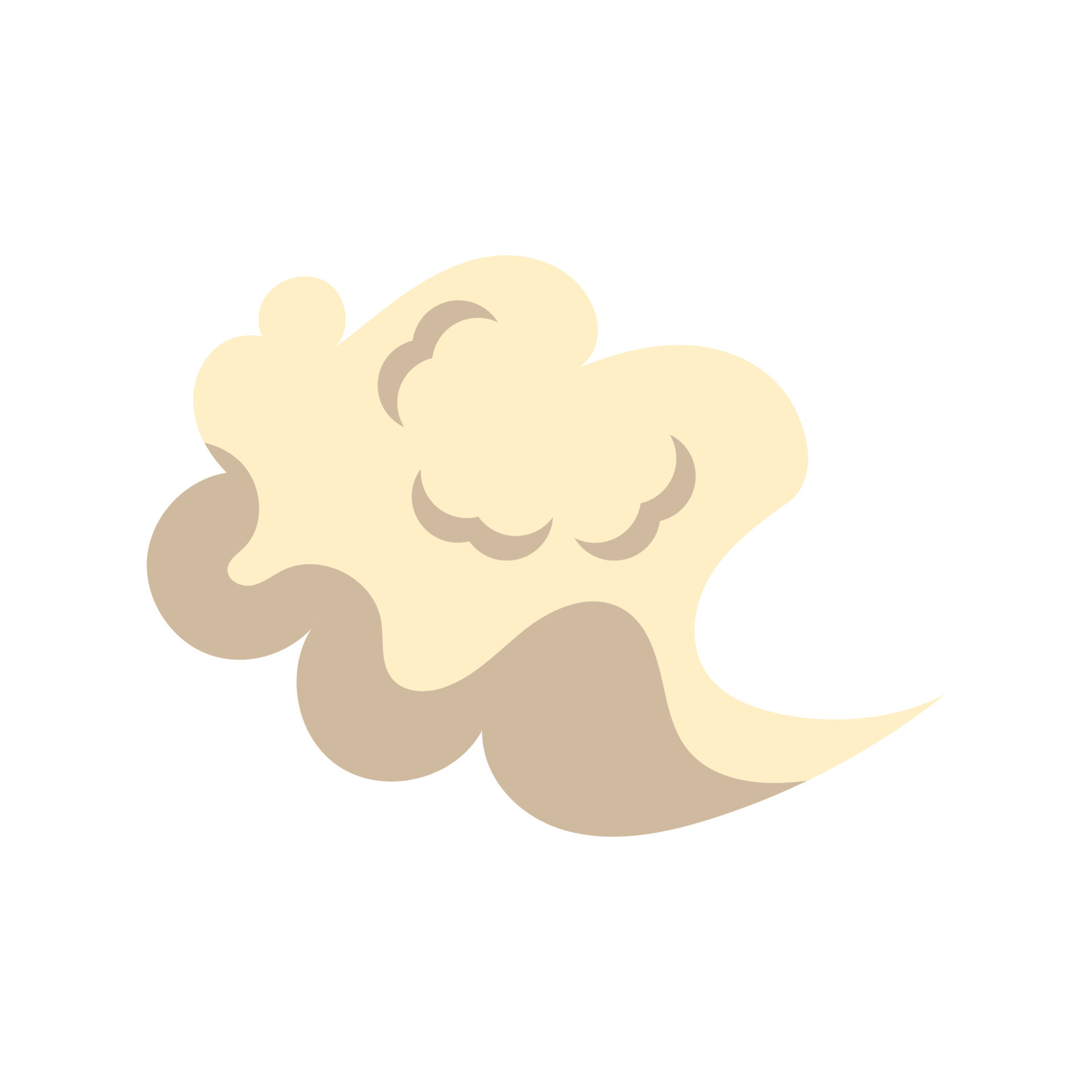 Bubble Explode Smoke Poof And Cloud Blow Effect Wind With Cartoon Gray Fog And Boom Dust Vector