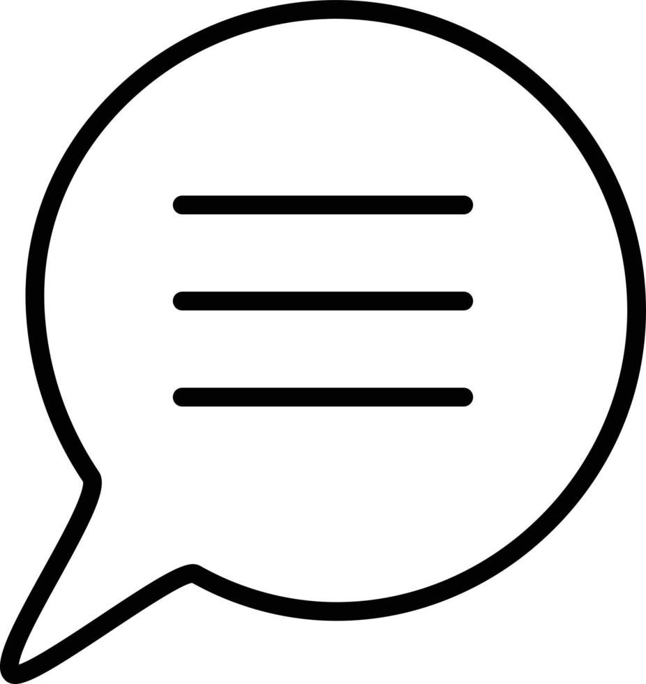 Speech Bubble Line Icon 10926214 Vector Art at Vecteezy