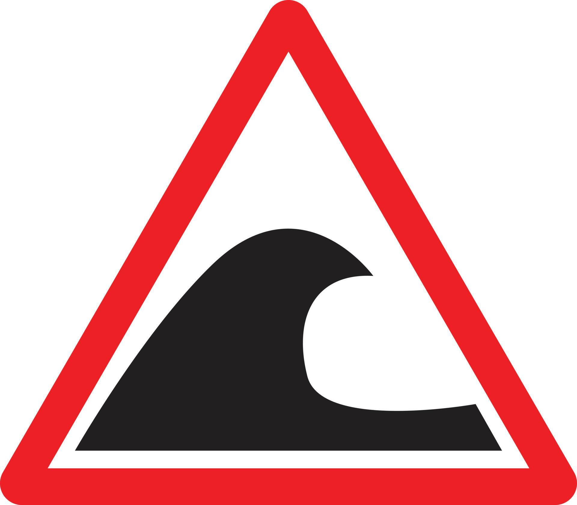 tsunami warning icon on a white background. tsunami hazard zone sign ... tsunami warning icon on a white background. tsunami hazard zone sign ...