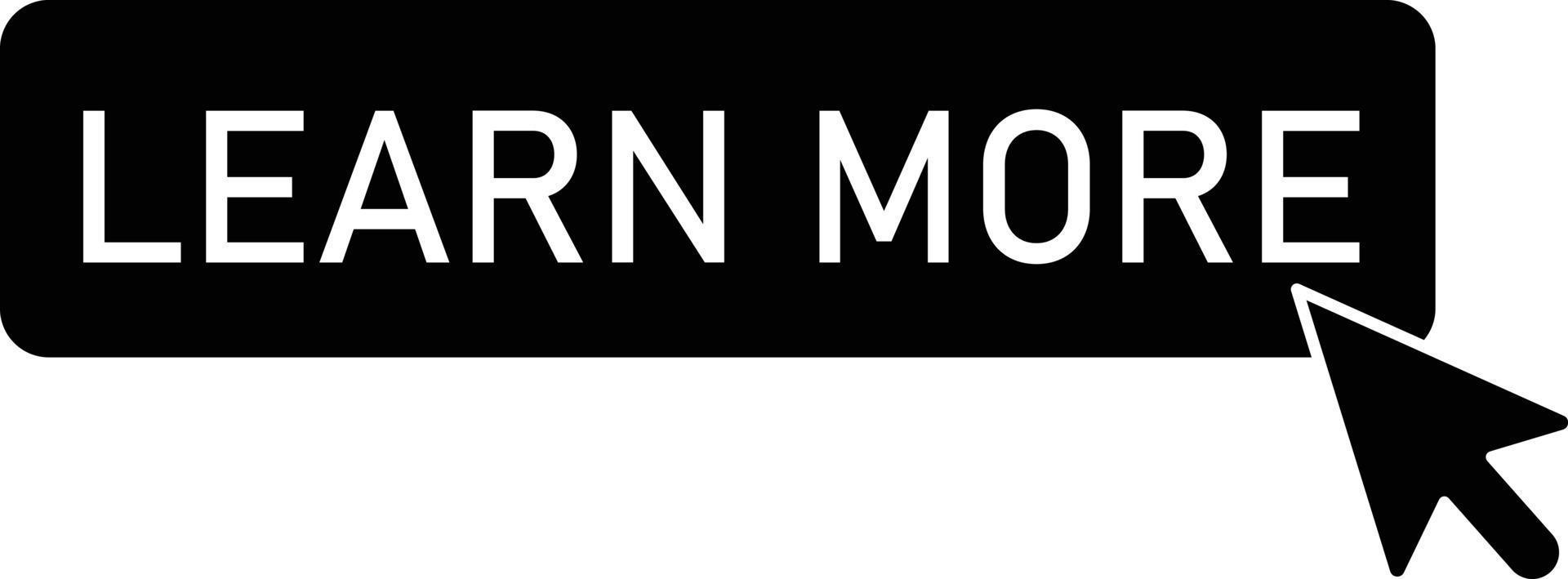 Learn More Button Buttons With Cursor Sign Click Learn More Button