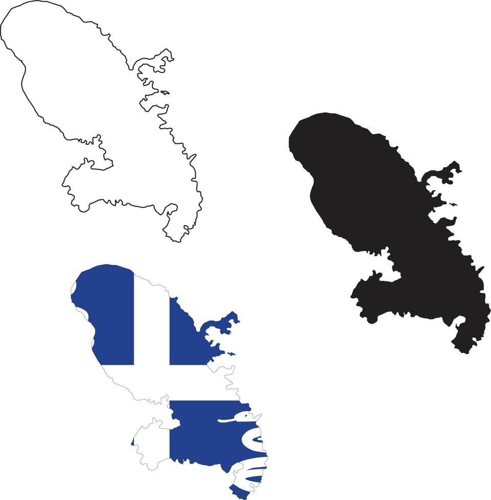 mapa de la isla de martinica francesa con bandera. contorno mapa ... mapa de la isla de martinica francesa con bandera. contorno mapa ...