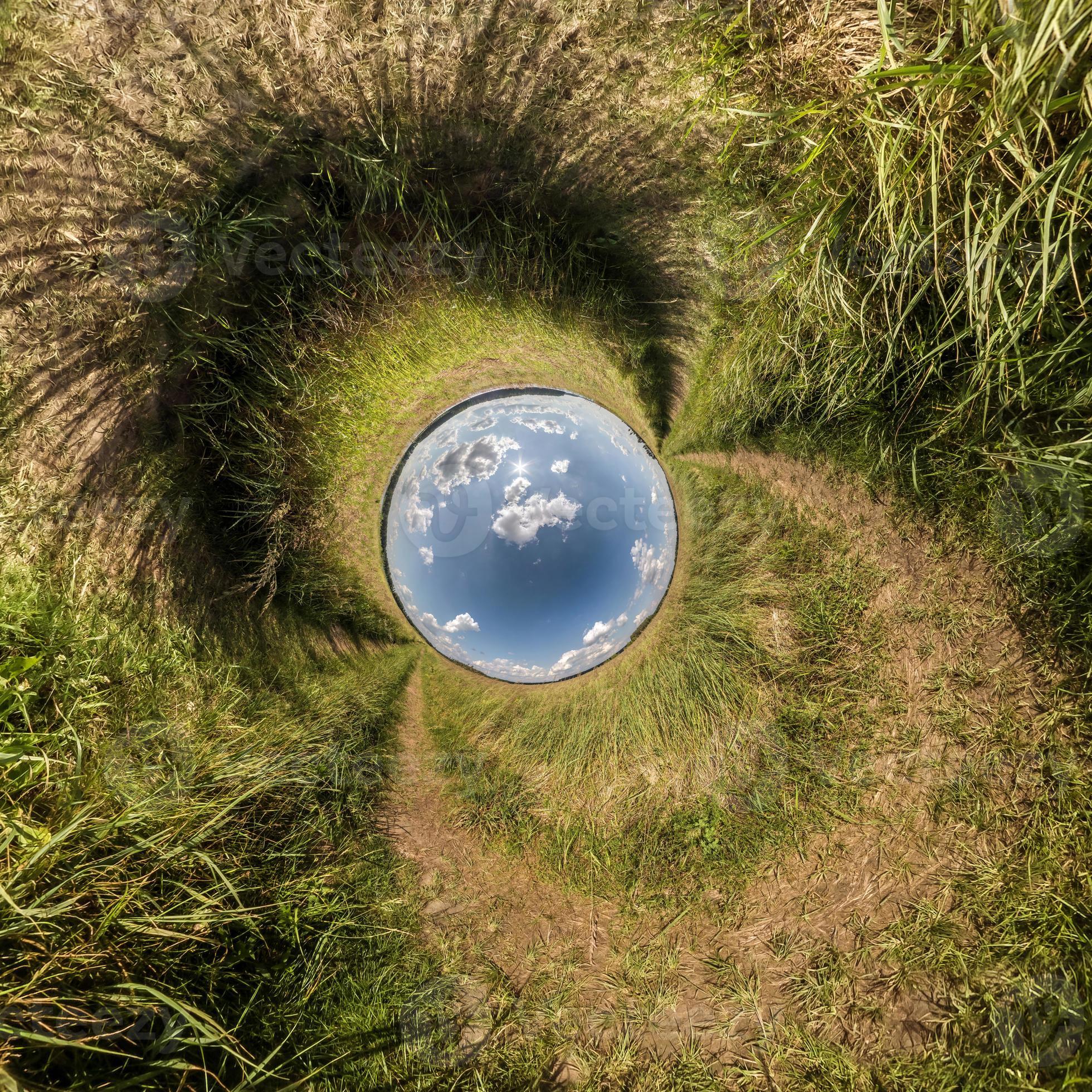 Inversion of blue little planet transformation of spherical panorama ...