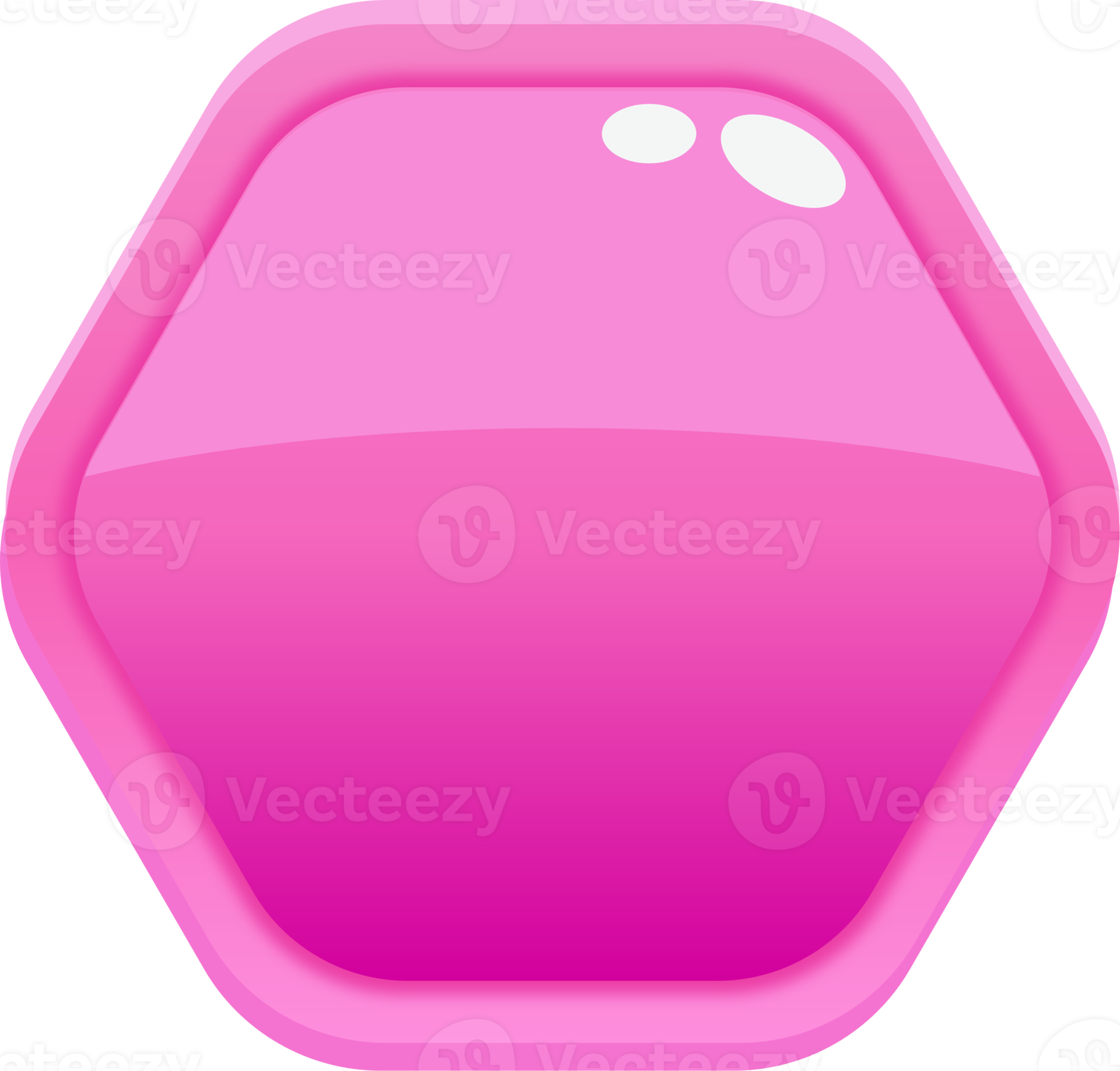 Pink Cartoon Hexagon Button 10928212 Png