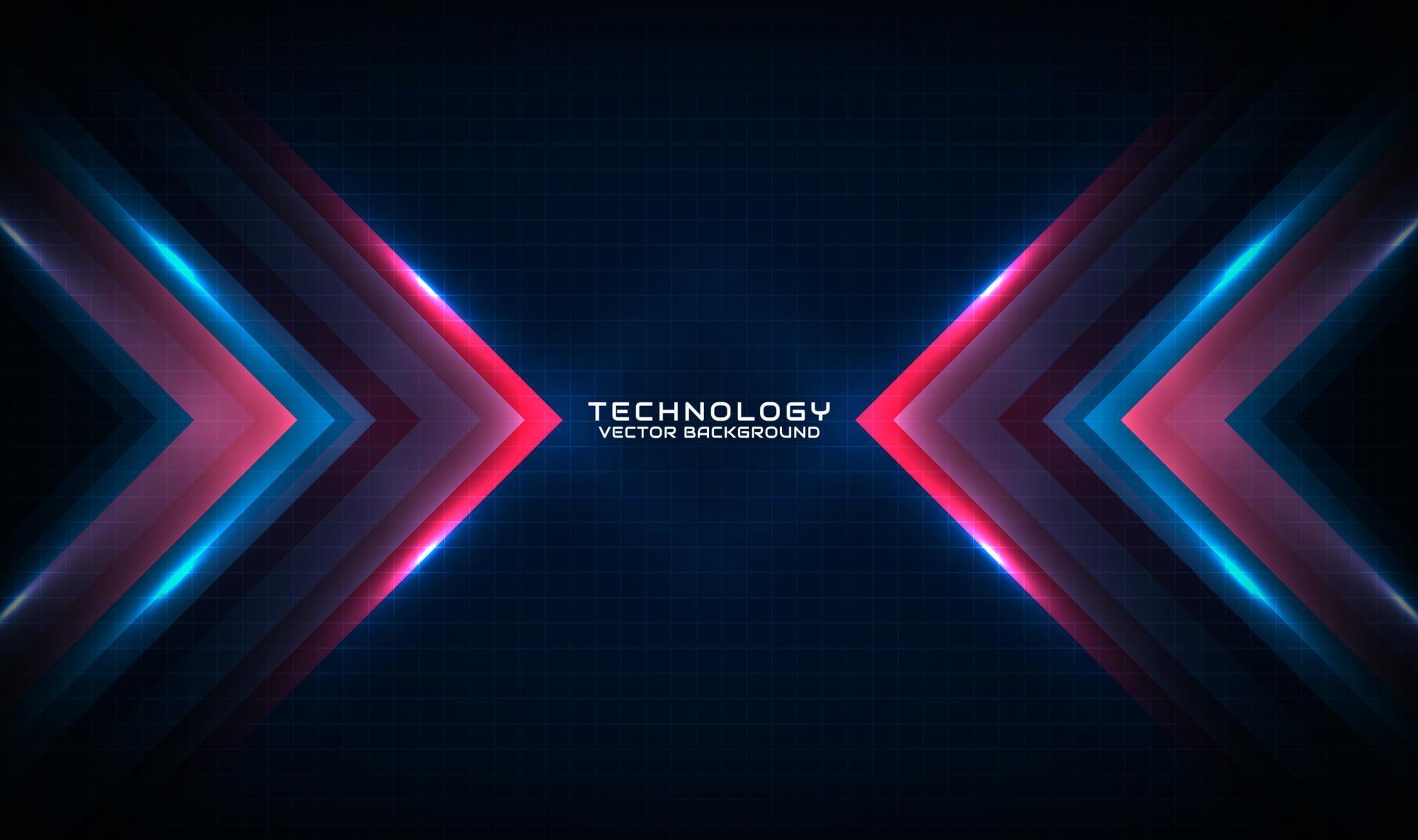 3d Blue Red Techno Abstract Background Overlap Layer On Dark Space With Motion Blur Tech Style