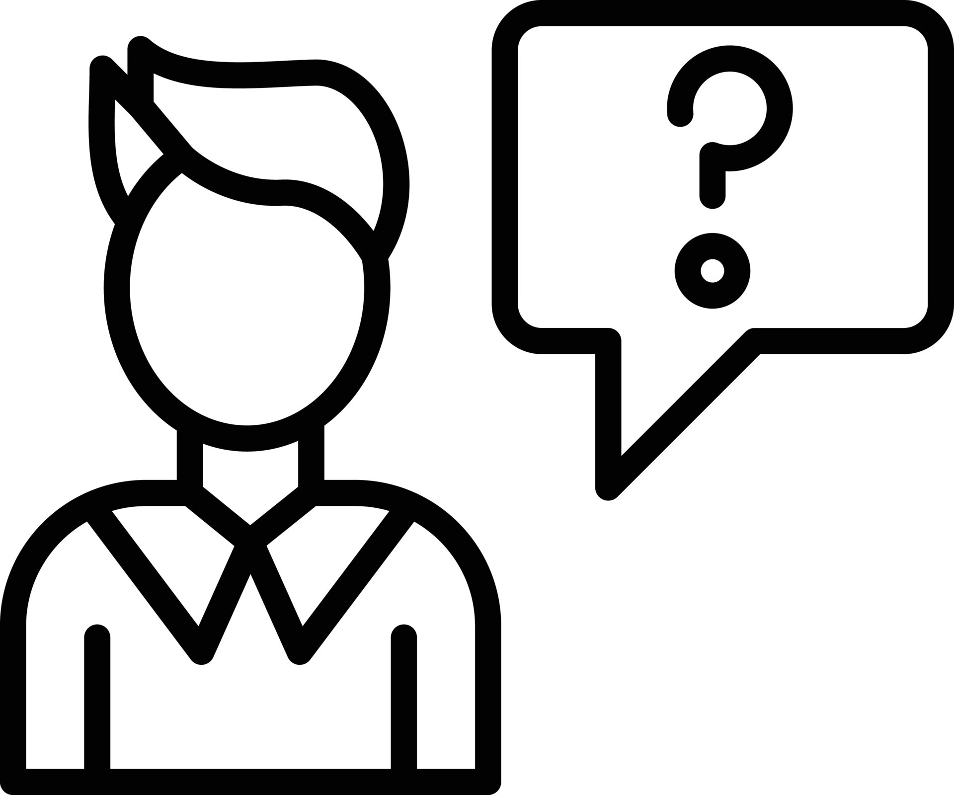 Question Line Icon 10929828 Vector Art at Vecteezy
