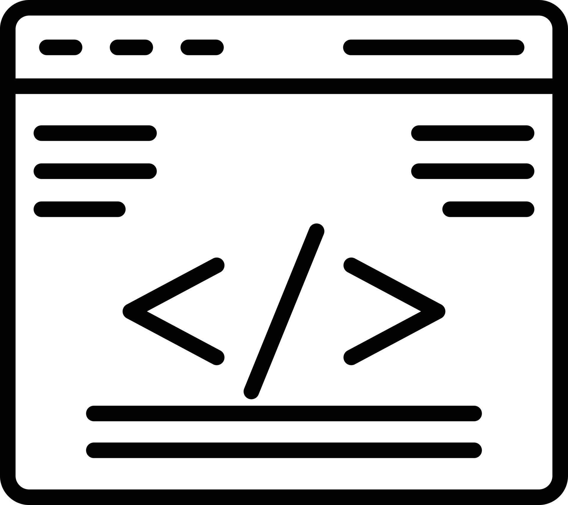 Web Programming Line Icon 10929917 Vector Art at Vecteezy