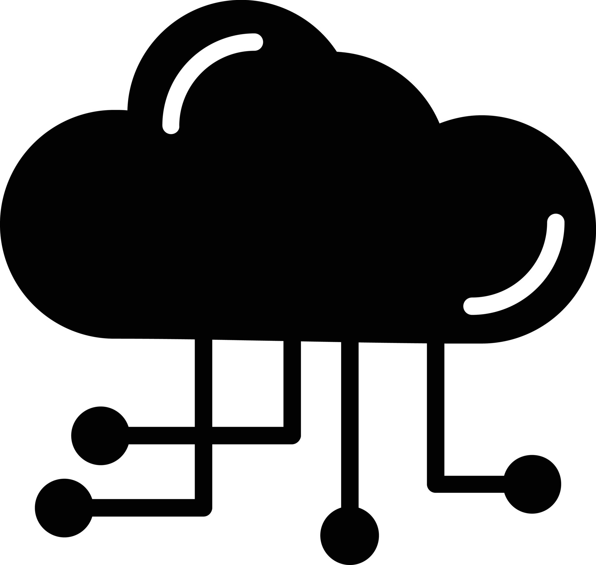 Cloud Computing Glyph Icon 10930570 Vector Art At Vecteezy