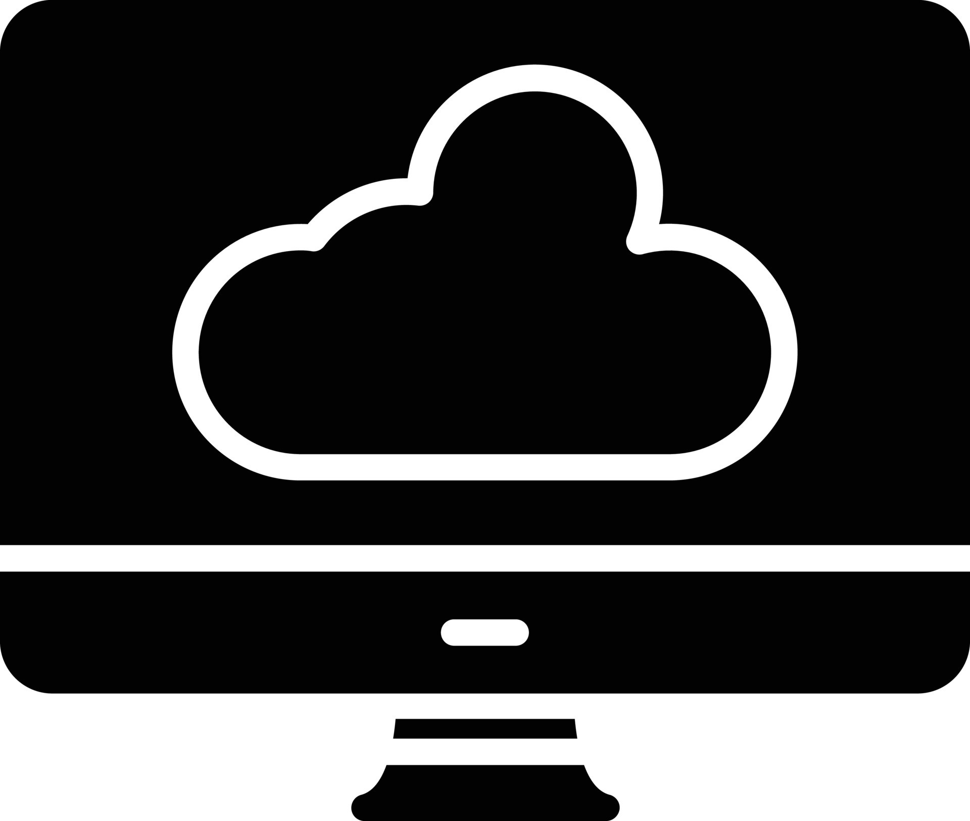 Cloud Glyph Icon 10931224 Vector Art At Vecteezy
