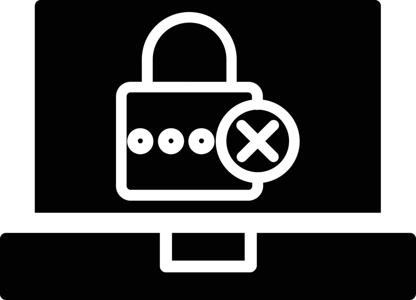 Wrong Password Glyph Icon 10931276 Vector Art At Vecteezy