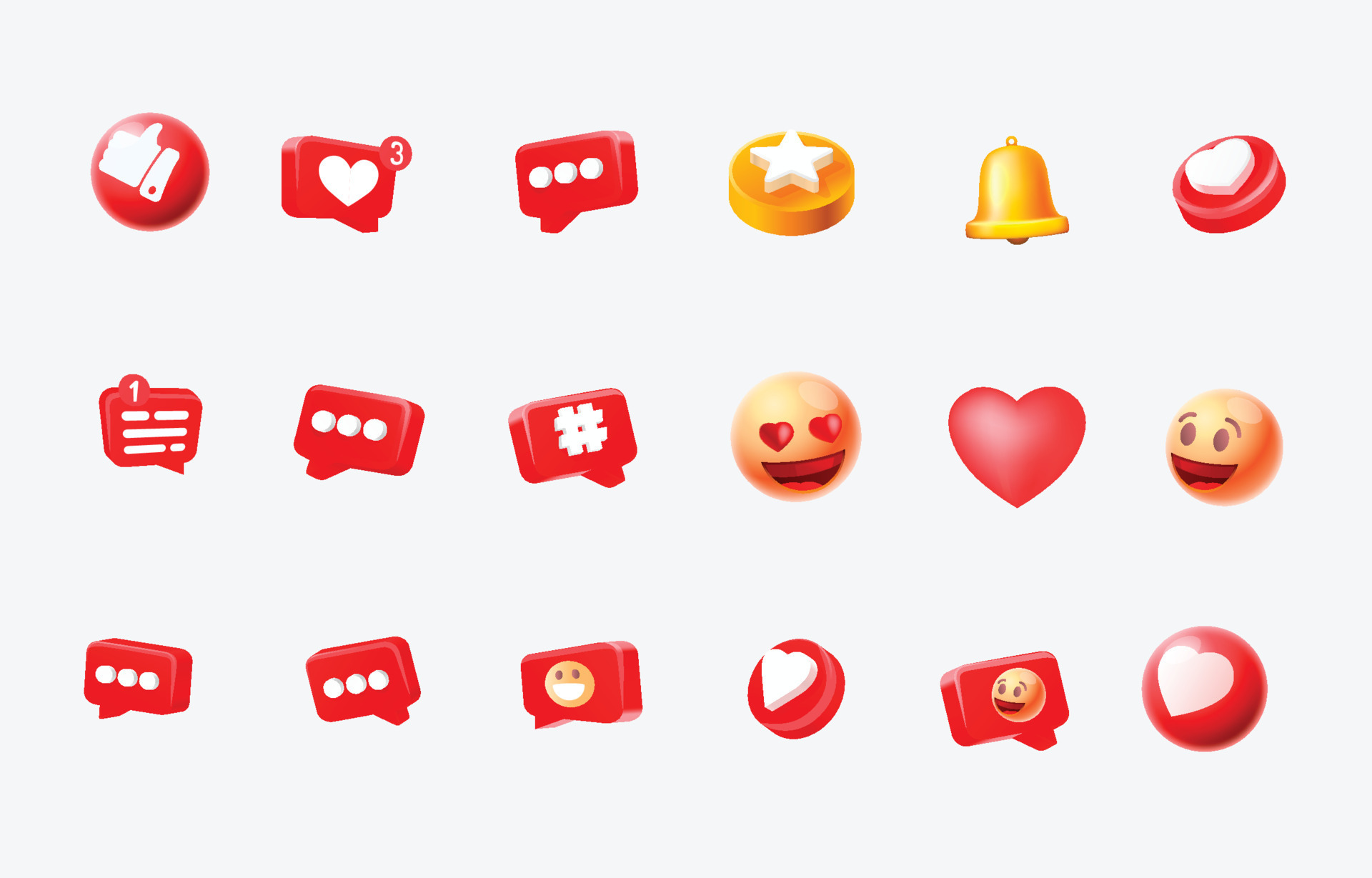 Set Of Emoji And Social Media Emoticons 10933870 Vector Art At Vecteezy