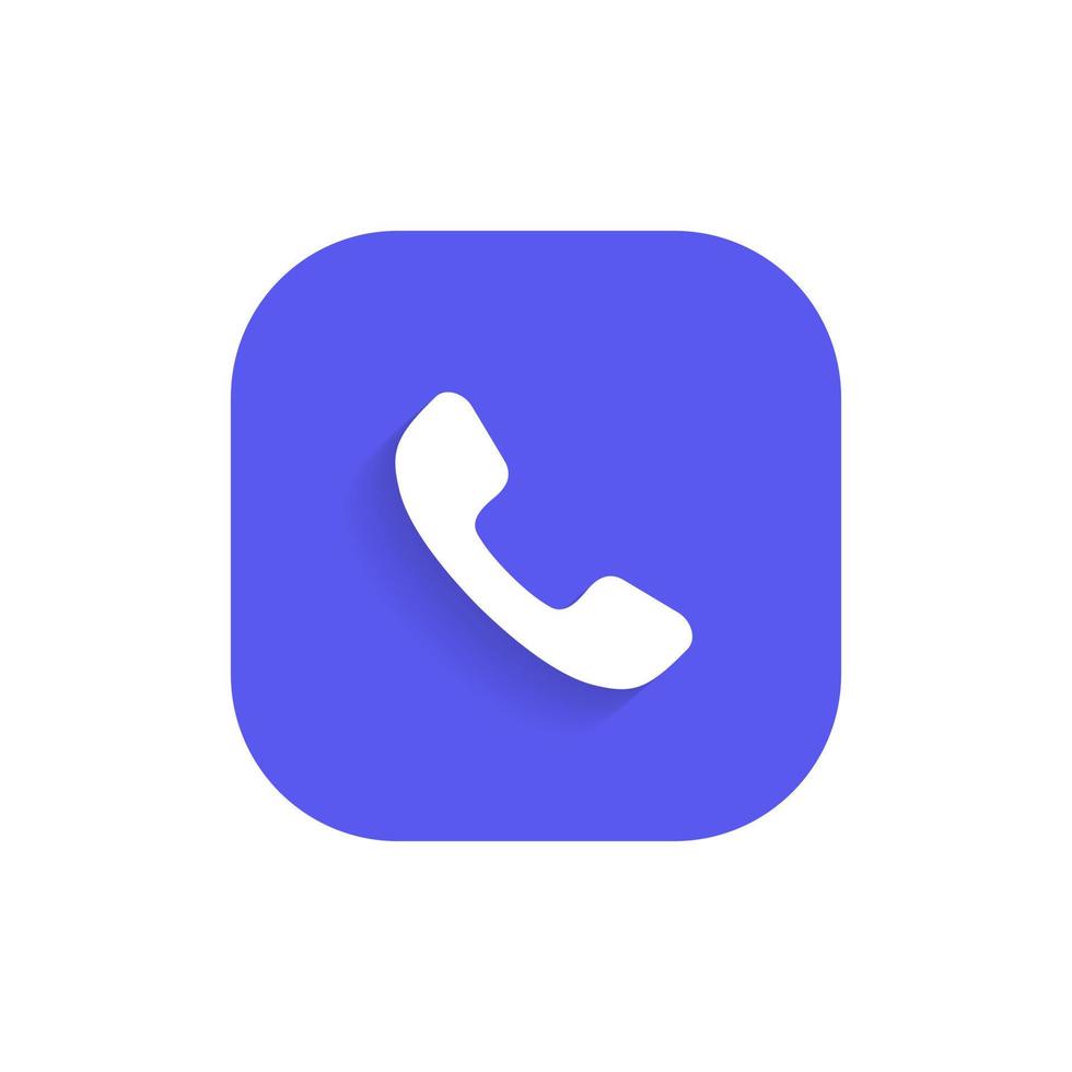 Call, calling icon vector isolated on round square background 10933912 ...