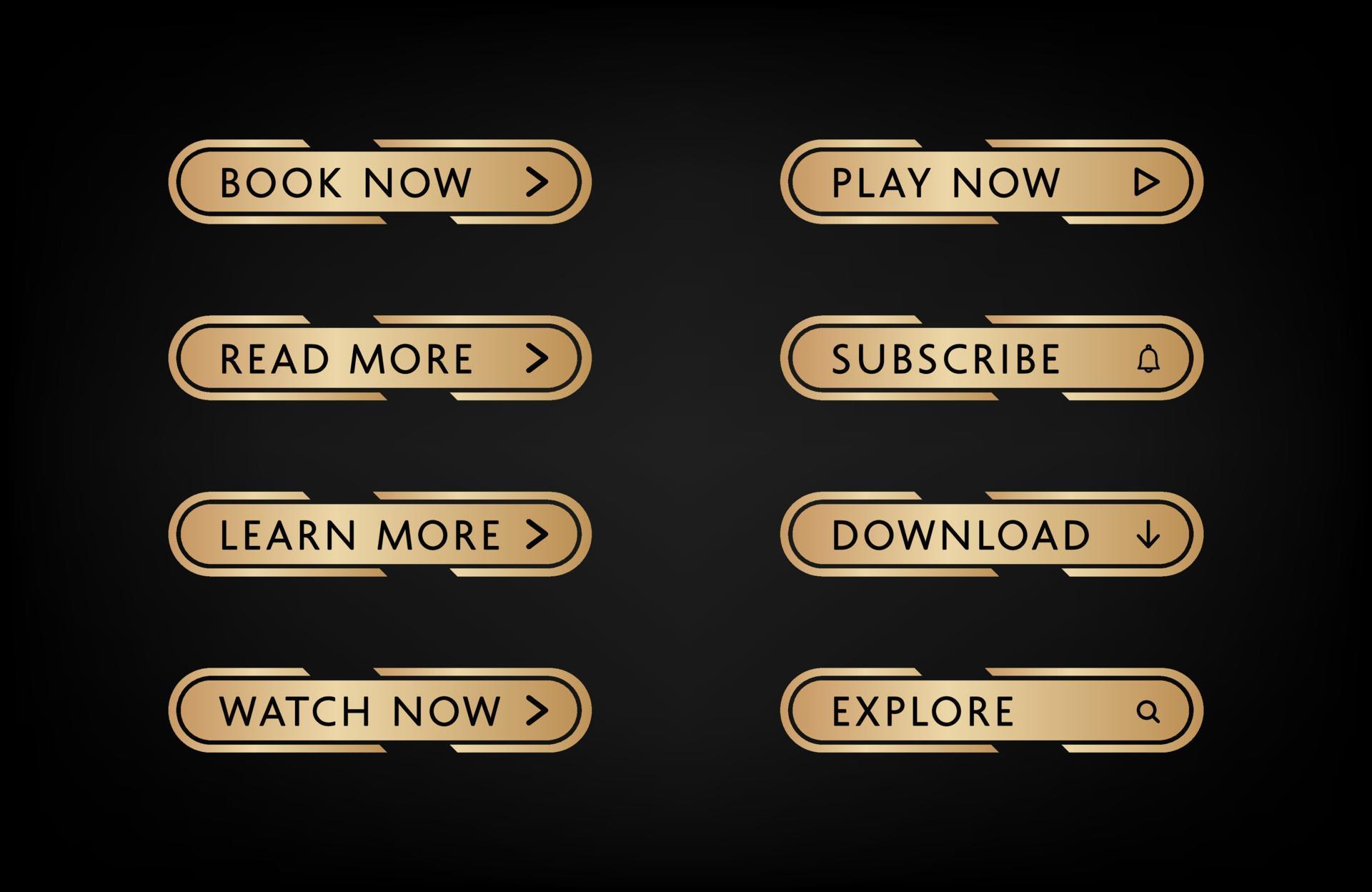 Web buttons collection for different purposes 10940954 Vector Art at ...