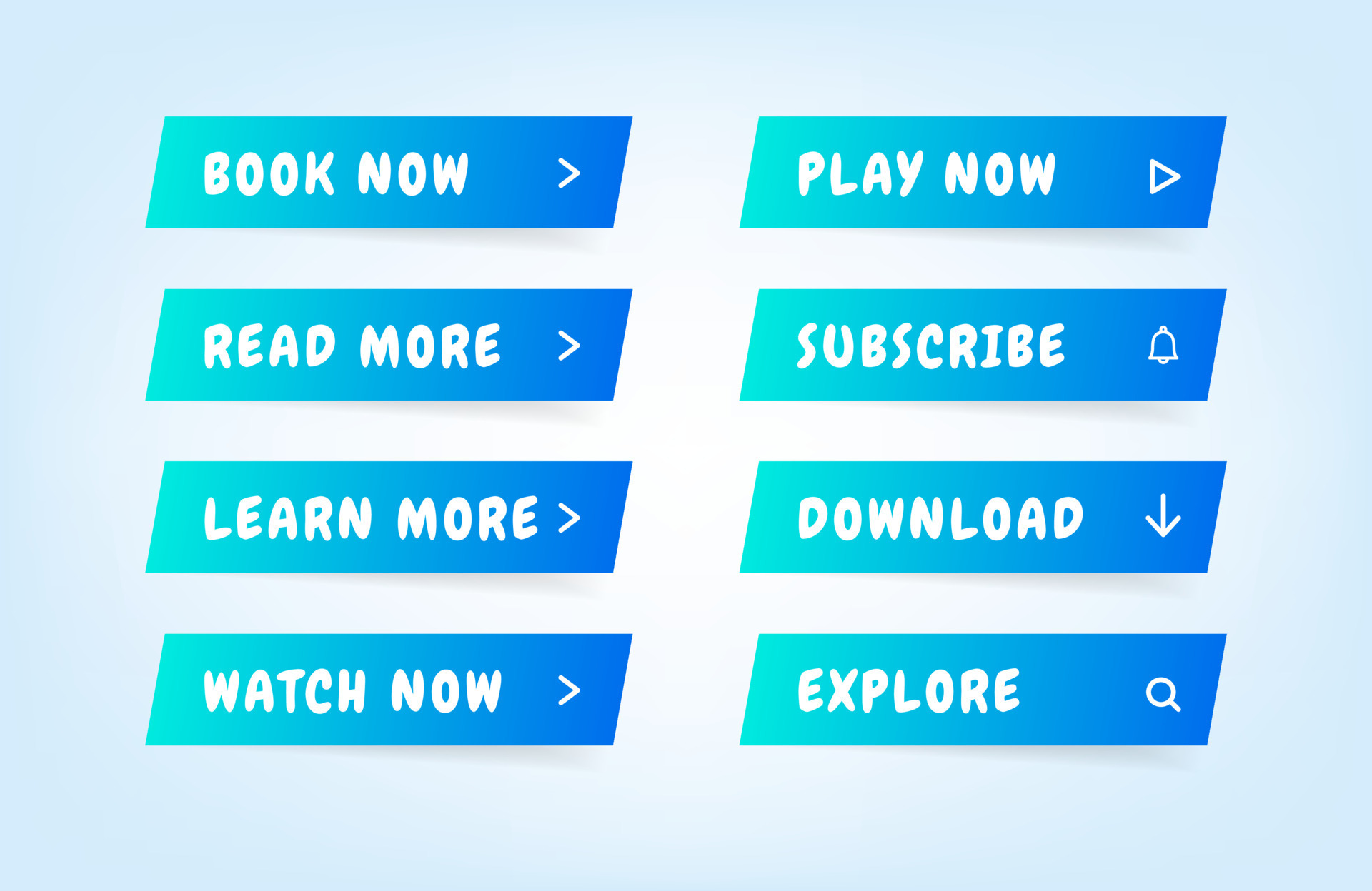 Web buttons collection for different purposes 10940958 Vector Art at ...