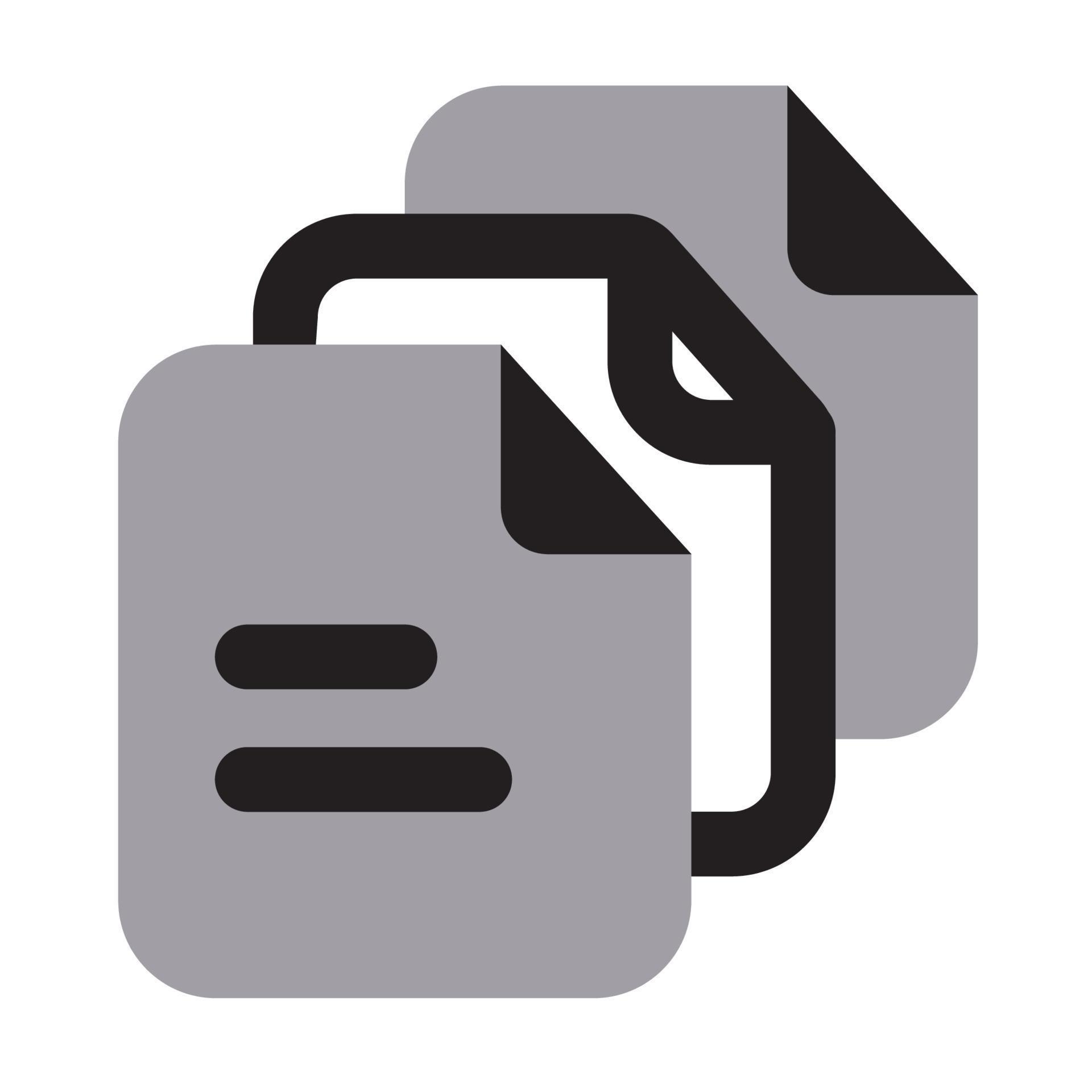 Multiple Files Icon Two Tone Solid 10941092 Vector Art at Vecteezy